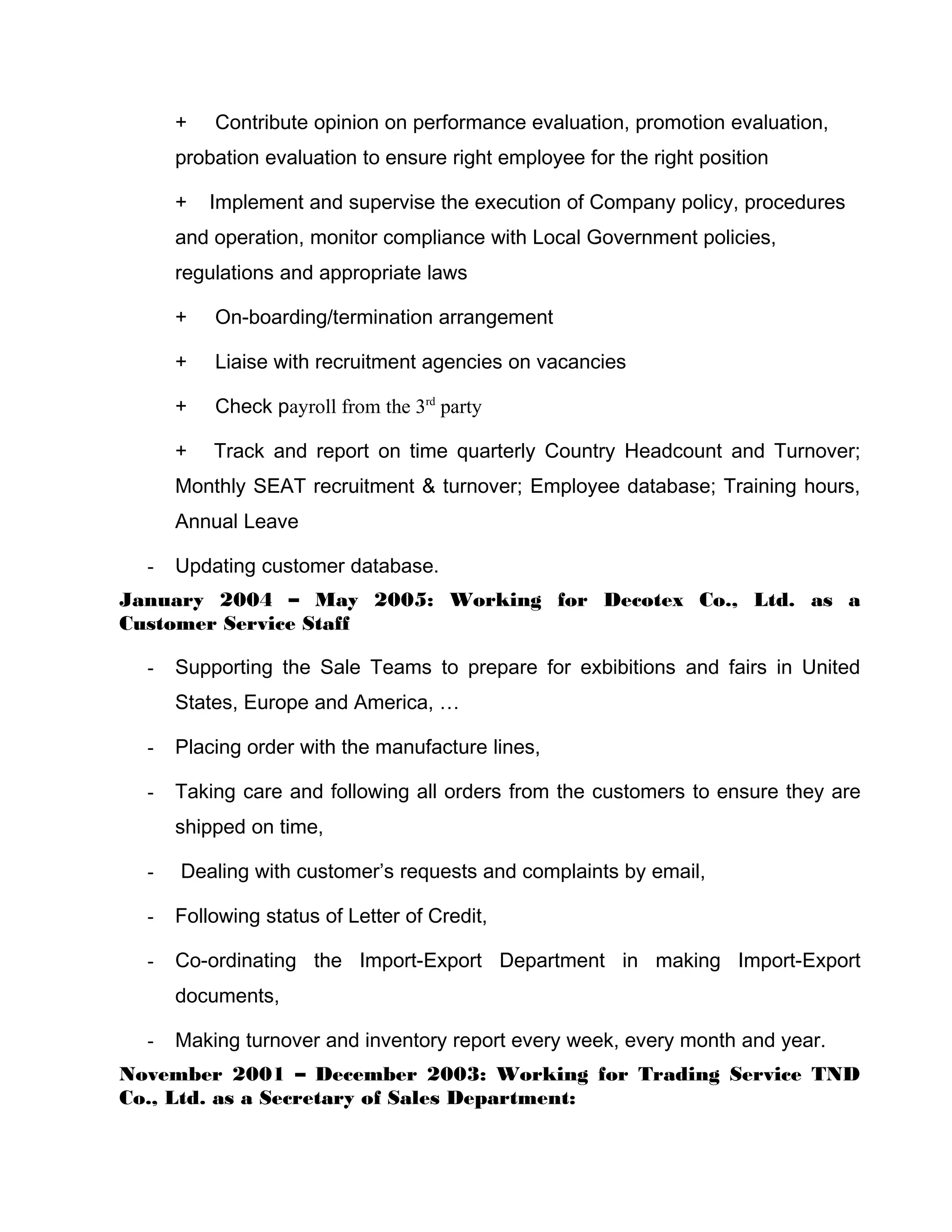 CURRICULUM | DOC | Resume Writing and Advice | Job Search