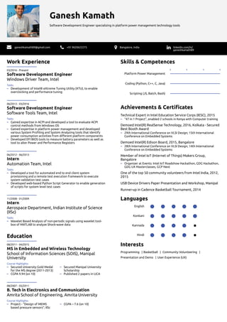 Ganesh Kamath's Résumé (3) | PDF