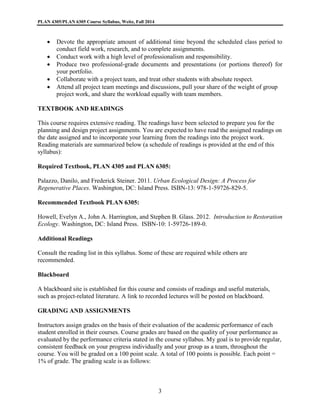 Syllabus PLAN 4305 and 6305 | PDF
