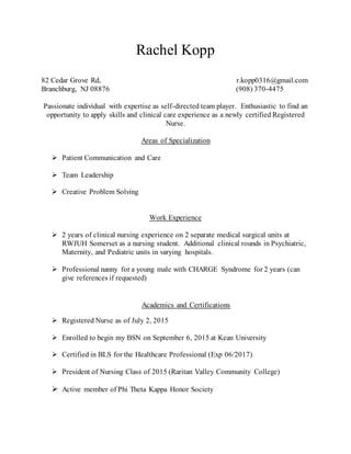 RachelMKopp-NursingResume | PDF