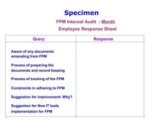 3a 6 Self Audit Process | PPT | Business | Business and Finance