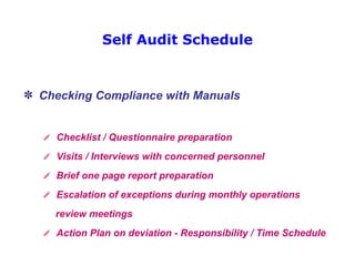 3a 6 Self Audit Process | PPT | Business | Business and Finance