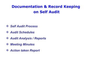 3a 6 Self Audit Process | PPT | Business | Business and Finance