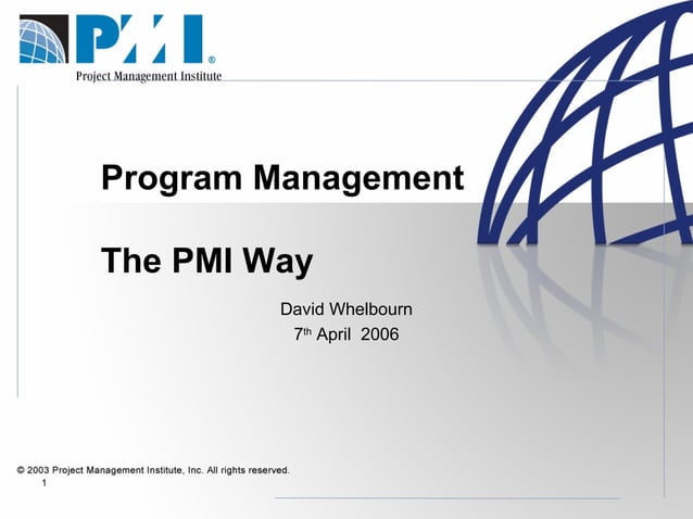 041006-Program Management PMI NB - PMI Logo | PPT