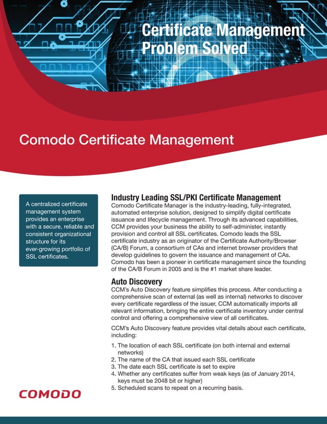 COMODO Certificate Manager | PDF