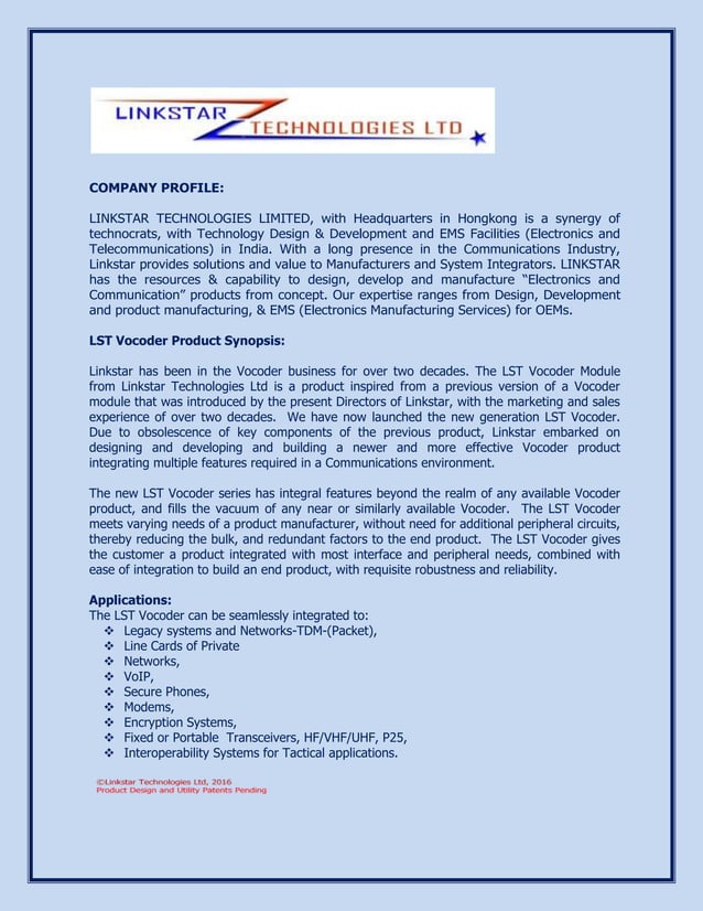 LST_Vocoder EPK R | PDF
