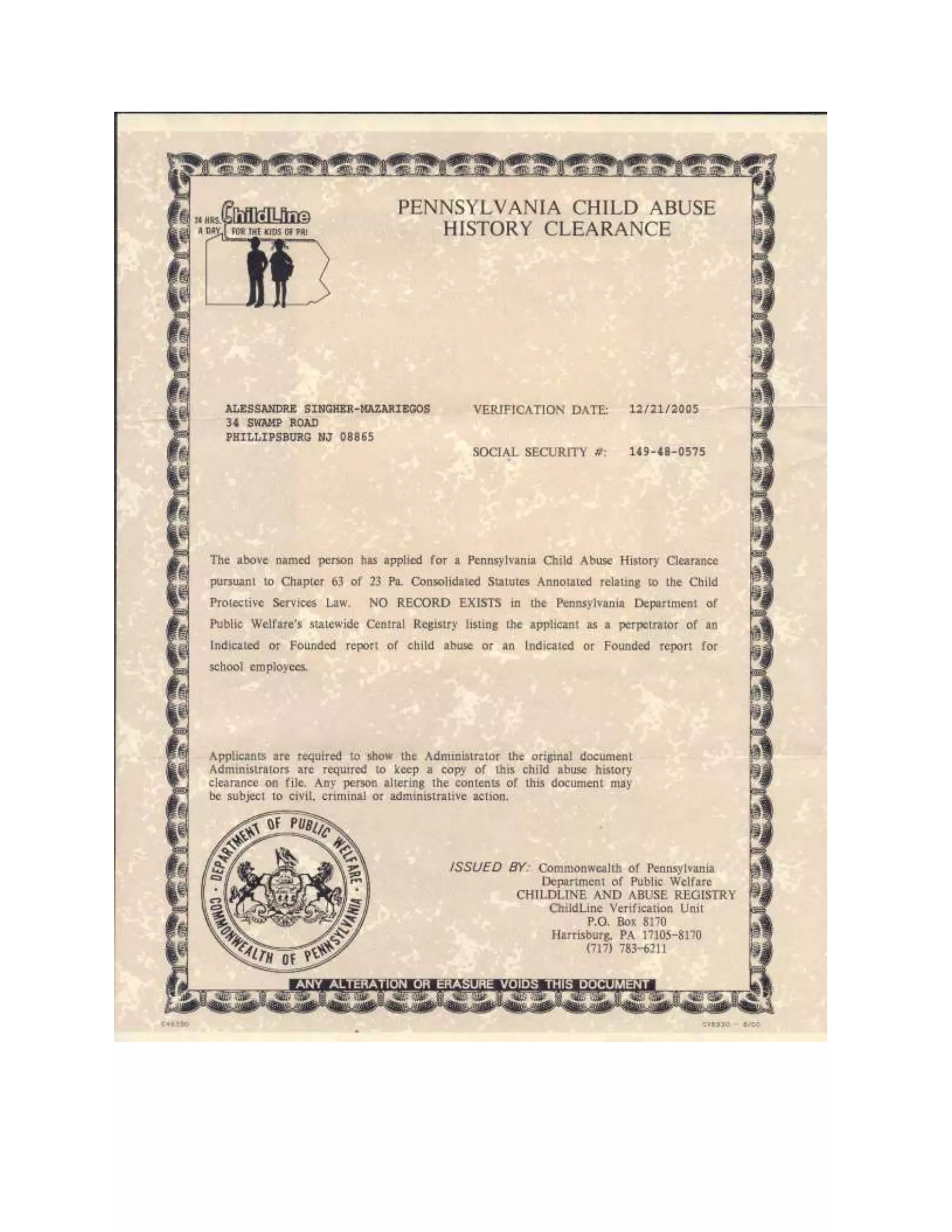 certifications | DOCX