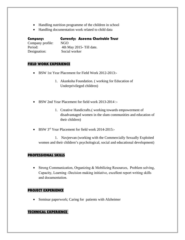 Sandra- Resume (2) (1) | DOC | Daycare and Pre-School | Parenting