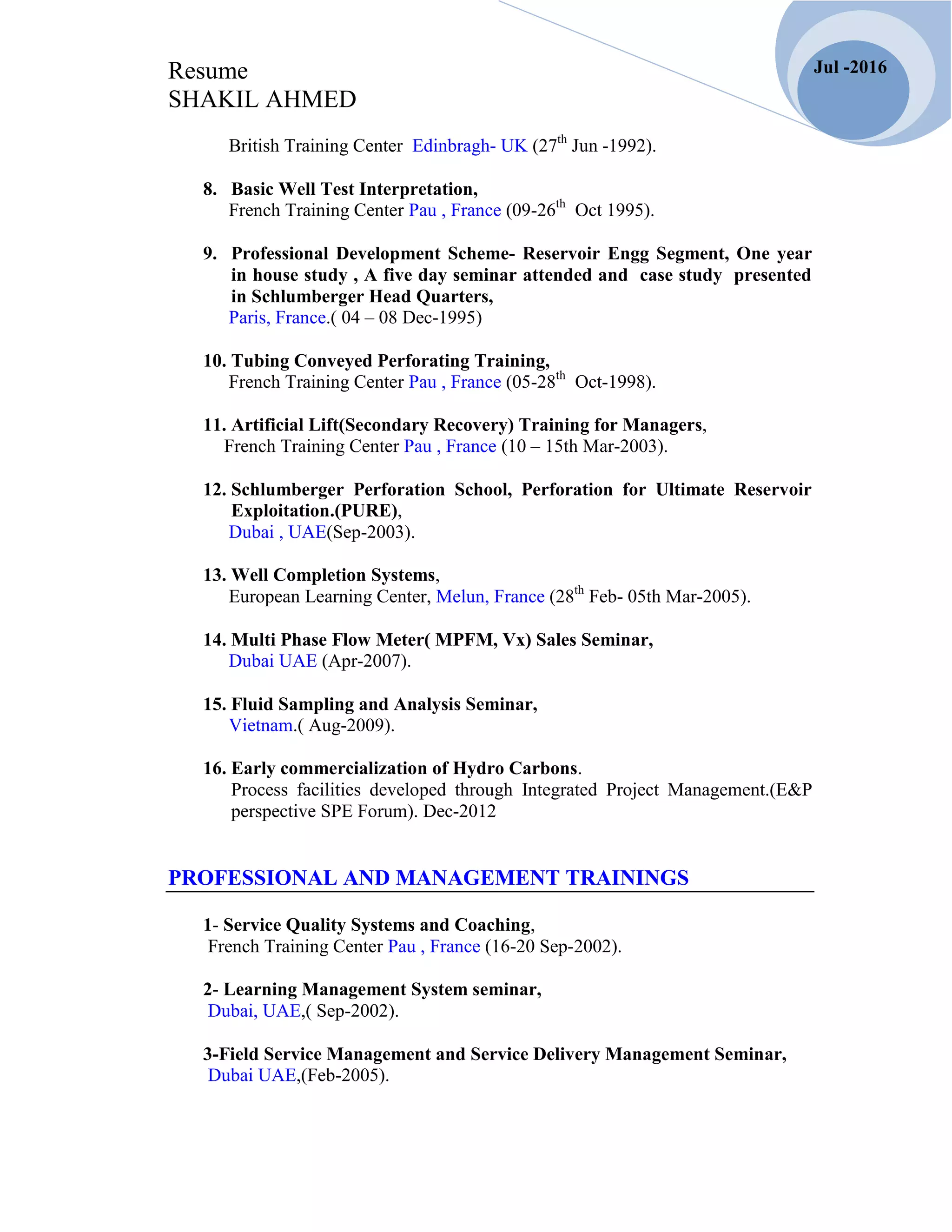 Resume Shakil Ahmed Jul-2016 | PDF