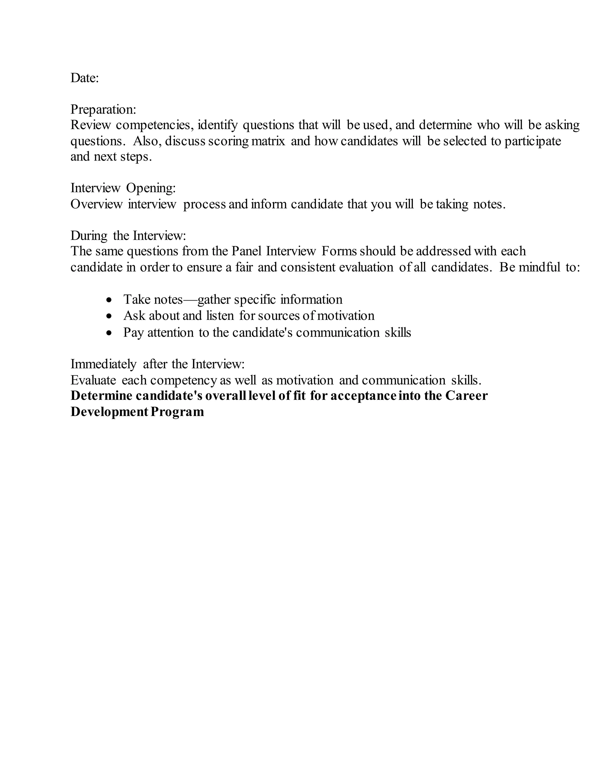 CDP Interview Guide | DOCX