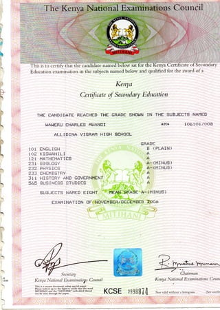 KCSE | PDF