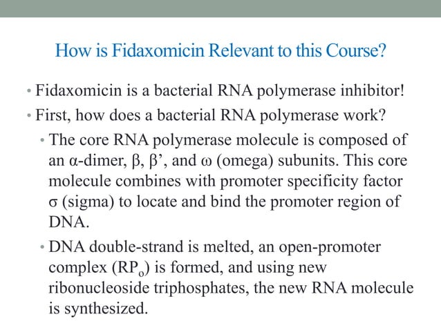 Schaefer, Joseph, R. Fidaxomicin Presentation | PPT