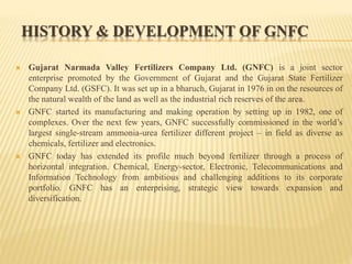 GNFC Summer internship project | PPTX