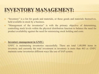 GNFC Summer internship project | PPTX