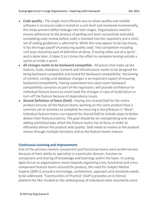 Scaling Agile - LeSS Framework | PDF