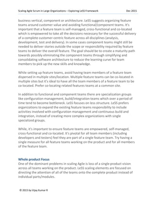 Scaling Agile - LeSS Framework | PDF