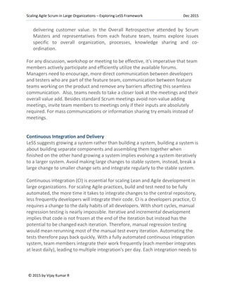 Scaling Agile - LeSS Framework | PDF