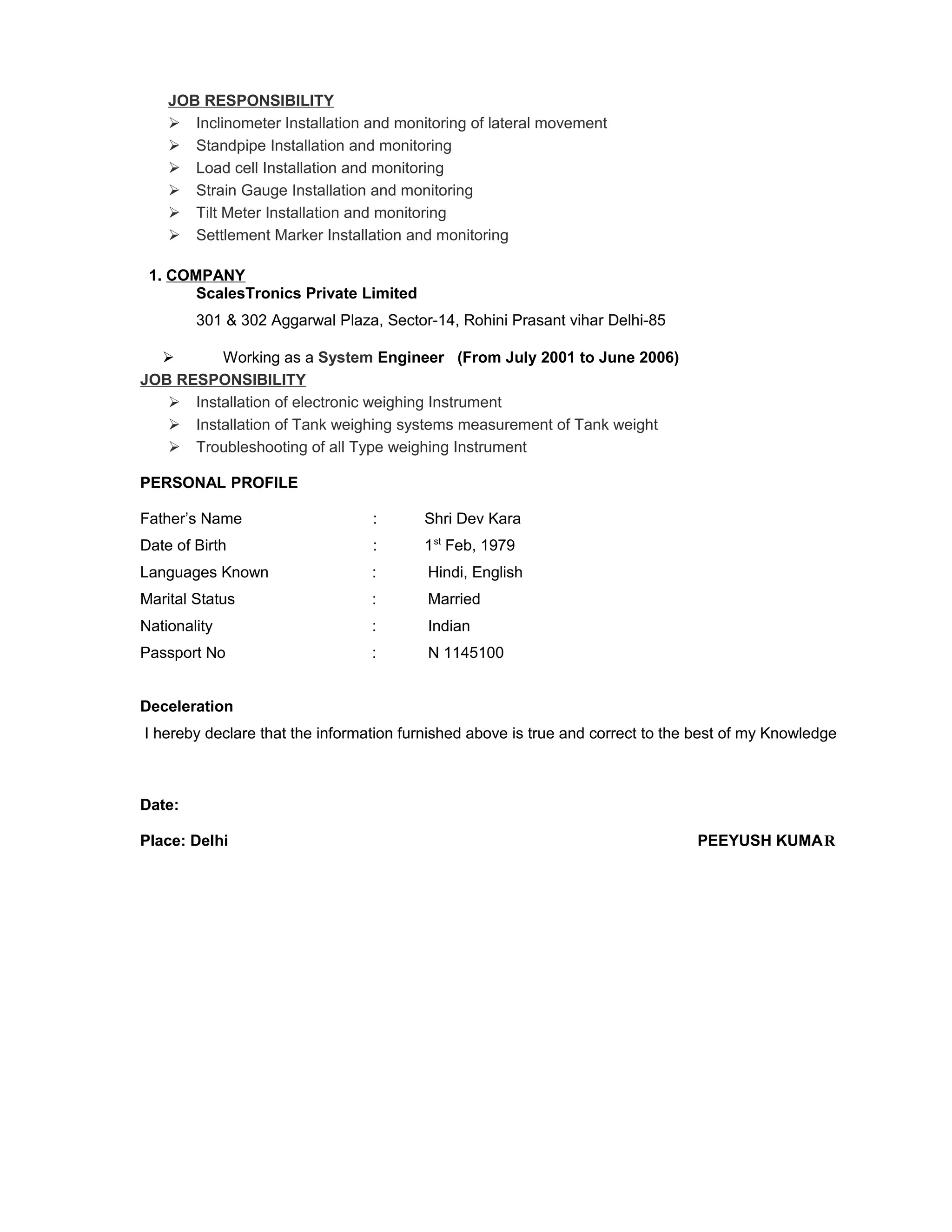 Peeyush Resume | PDF