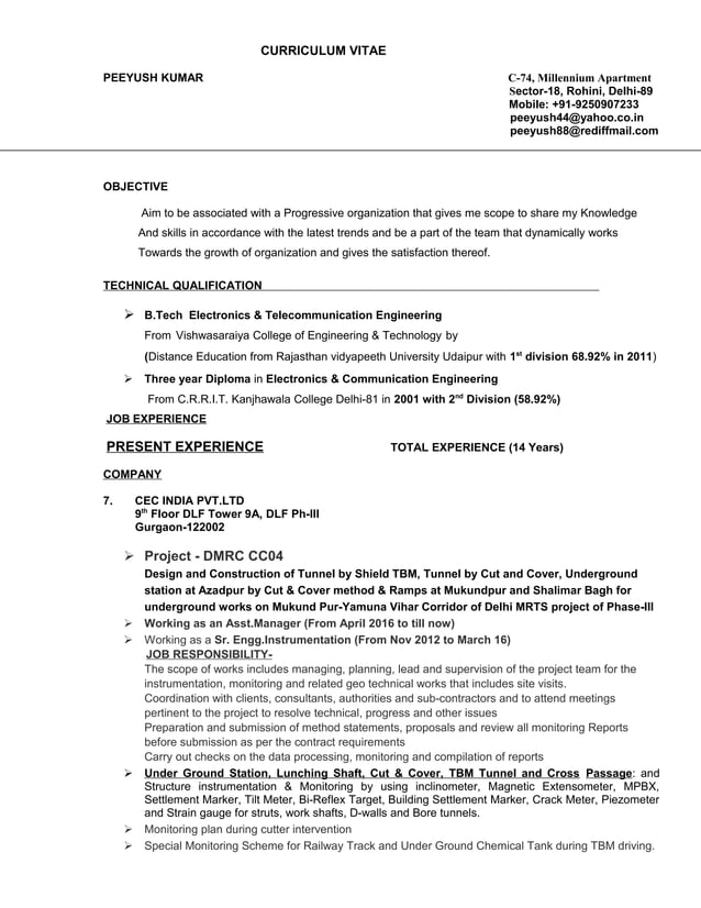 Peeyush Resume | DOC