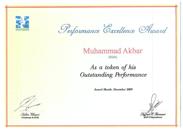 Performance Excellence Award (2009).PDF