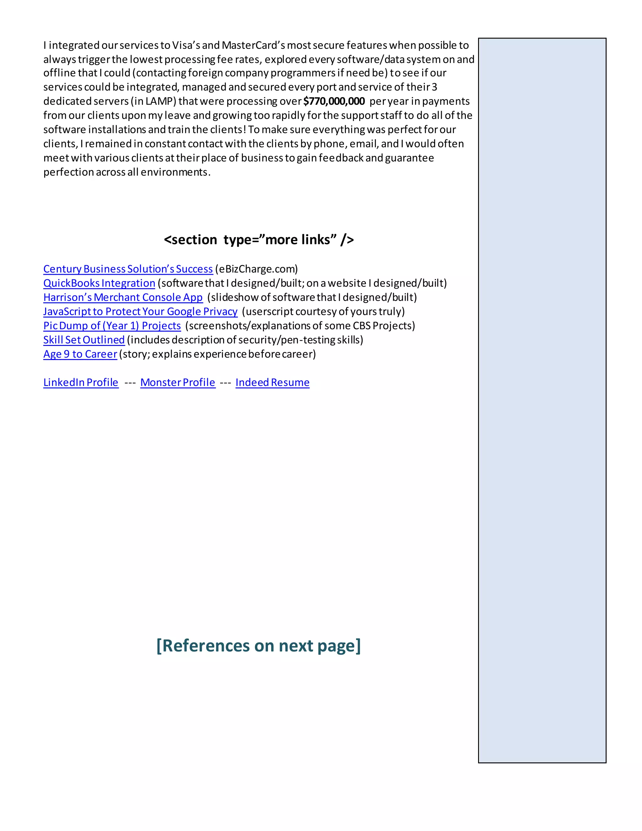 Harrison Horowitz CV | DOCX