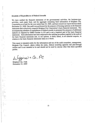 Deniece Roche Unqualified Audit Based on Grant Database Development | PDF