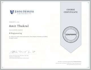 Coursera_R Programming_Certificate | PPT