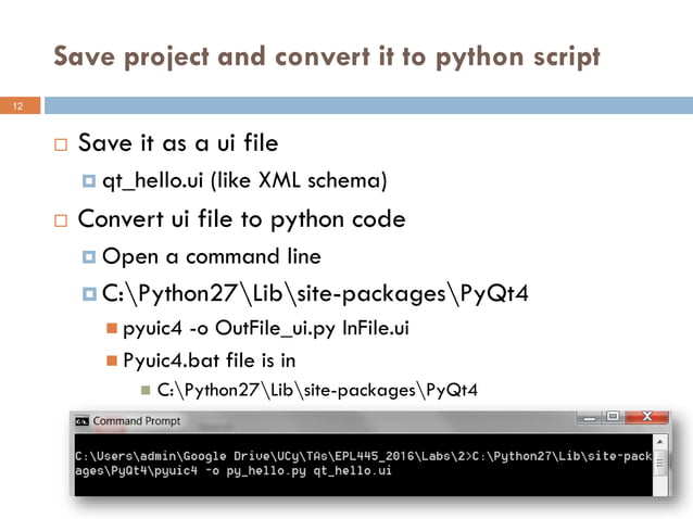 GUI_using_QT_Designer_PyQT4 | PPT