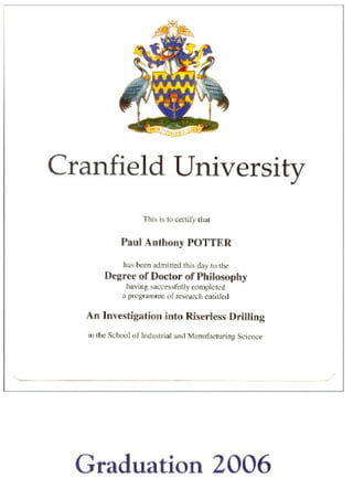 PhD Certificate