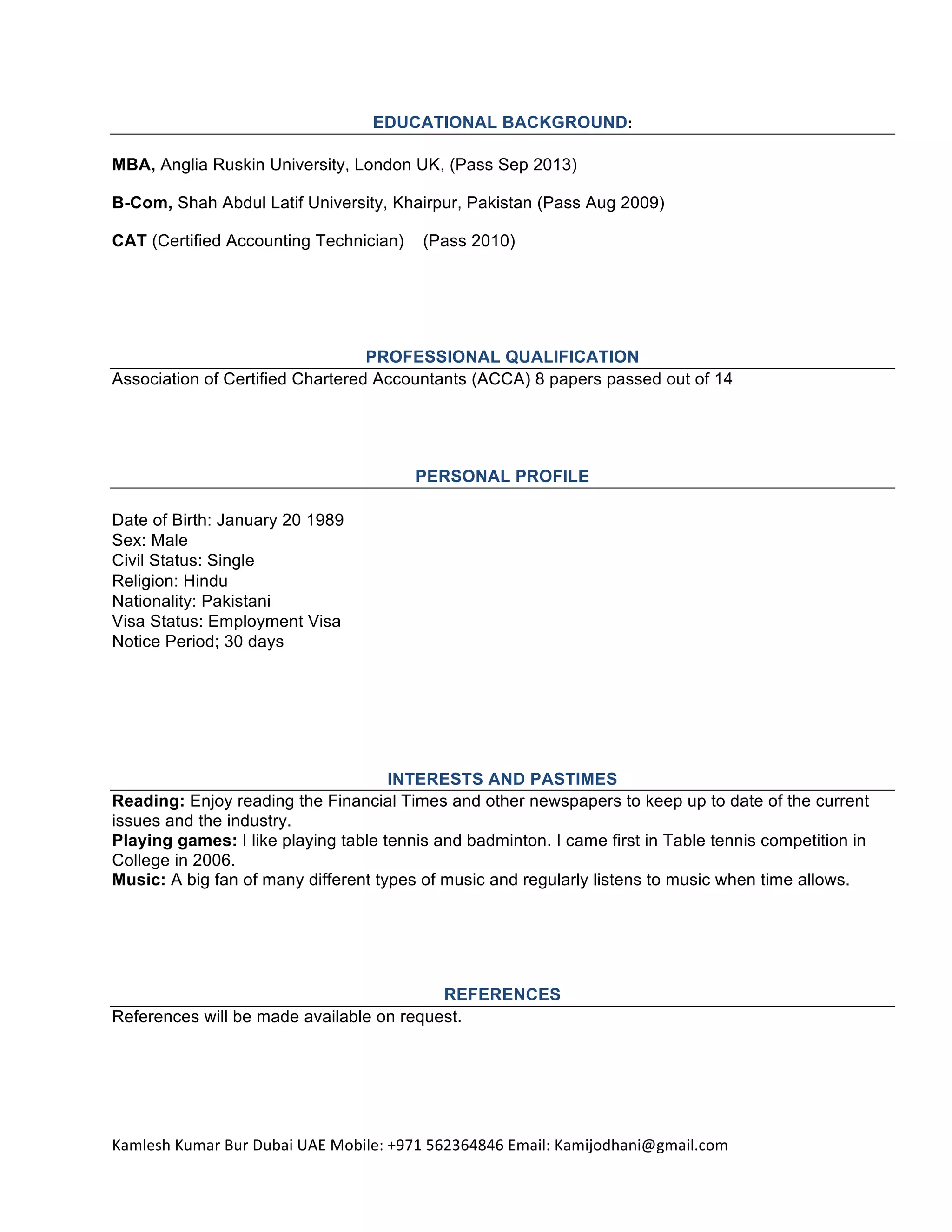 Kamlesh Resume | PDF