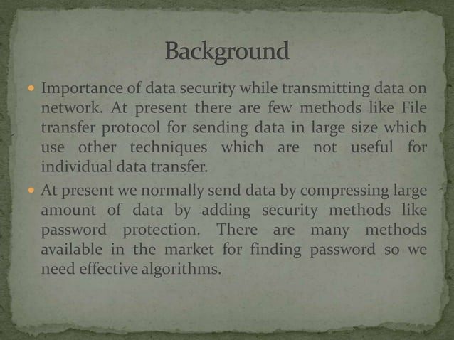 Secure data transmission 2010csc029 | PPT