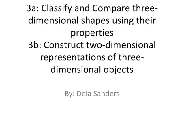 3a and 3b classify and construct 3 d shapes | PPTX | 3-D Graphics ...