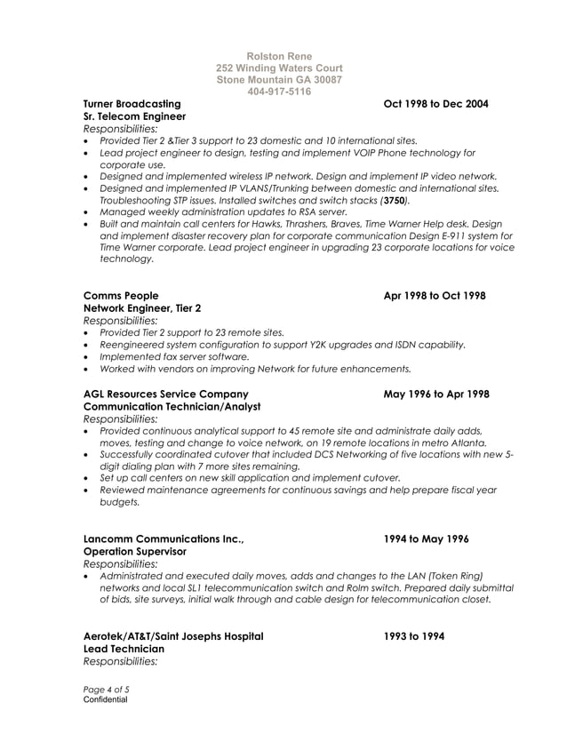Rolston Rene _Resume | DOC | Computer Networking | Computing