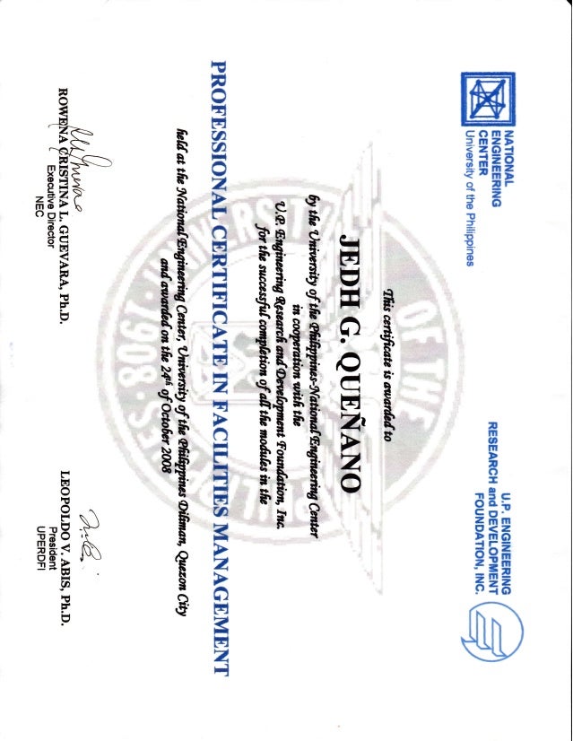 Professional Certificate in Facilities Management