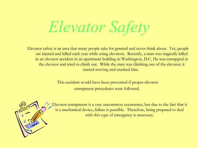 Elevator Entrapment Training Slides for 444 Brickell | PPT | First Aid ...