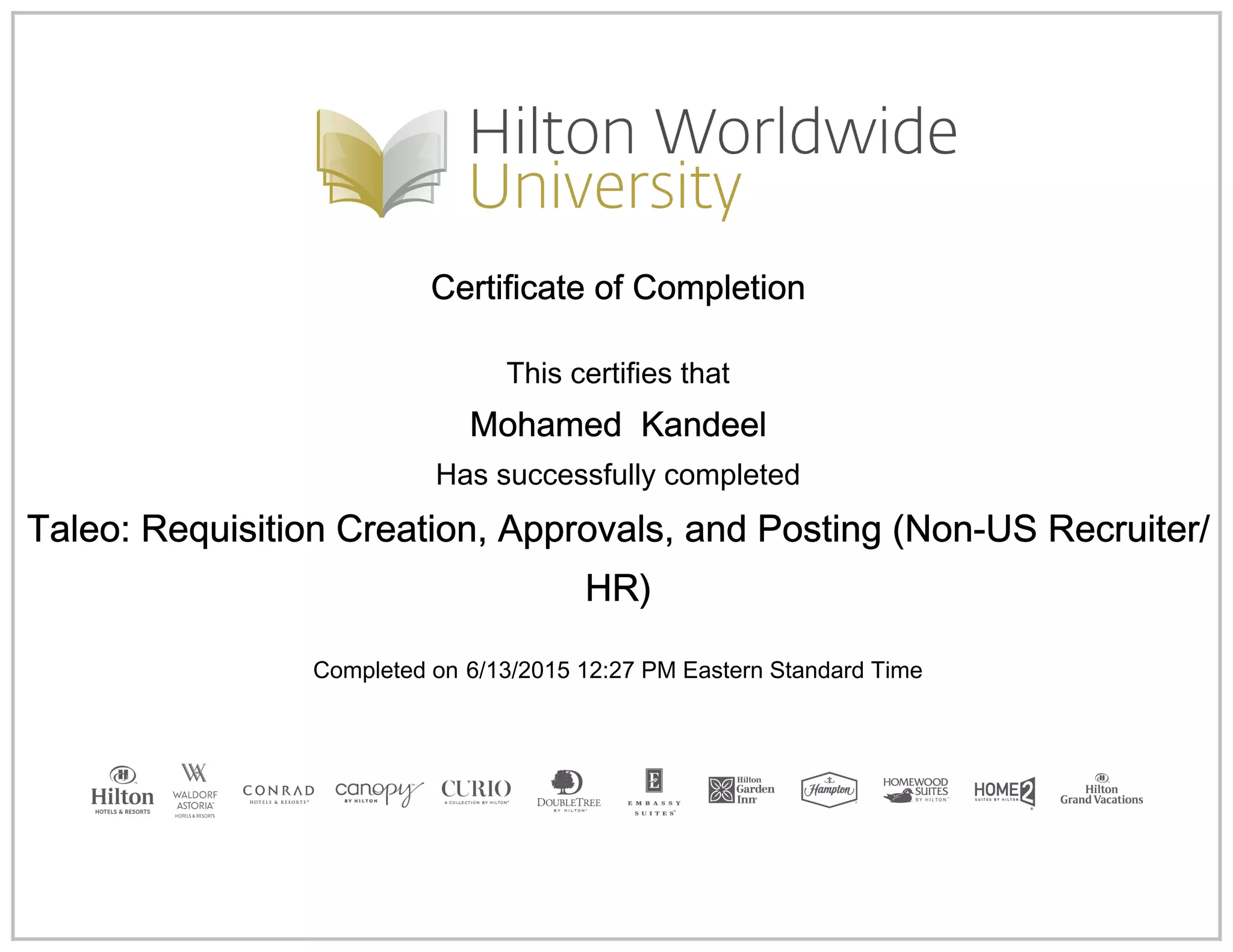 Recruiter Certificat | PDF