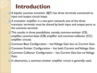 Bipolar Junction Transistor Introduction | PDF