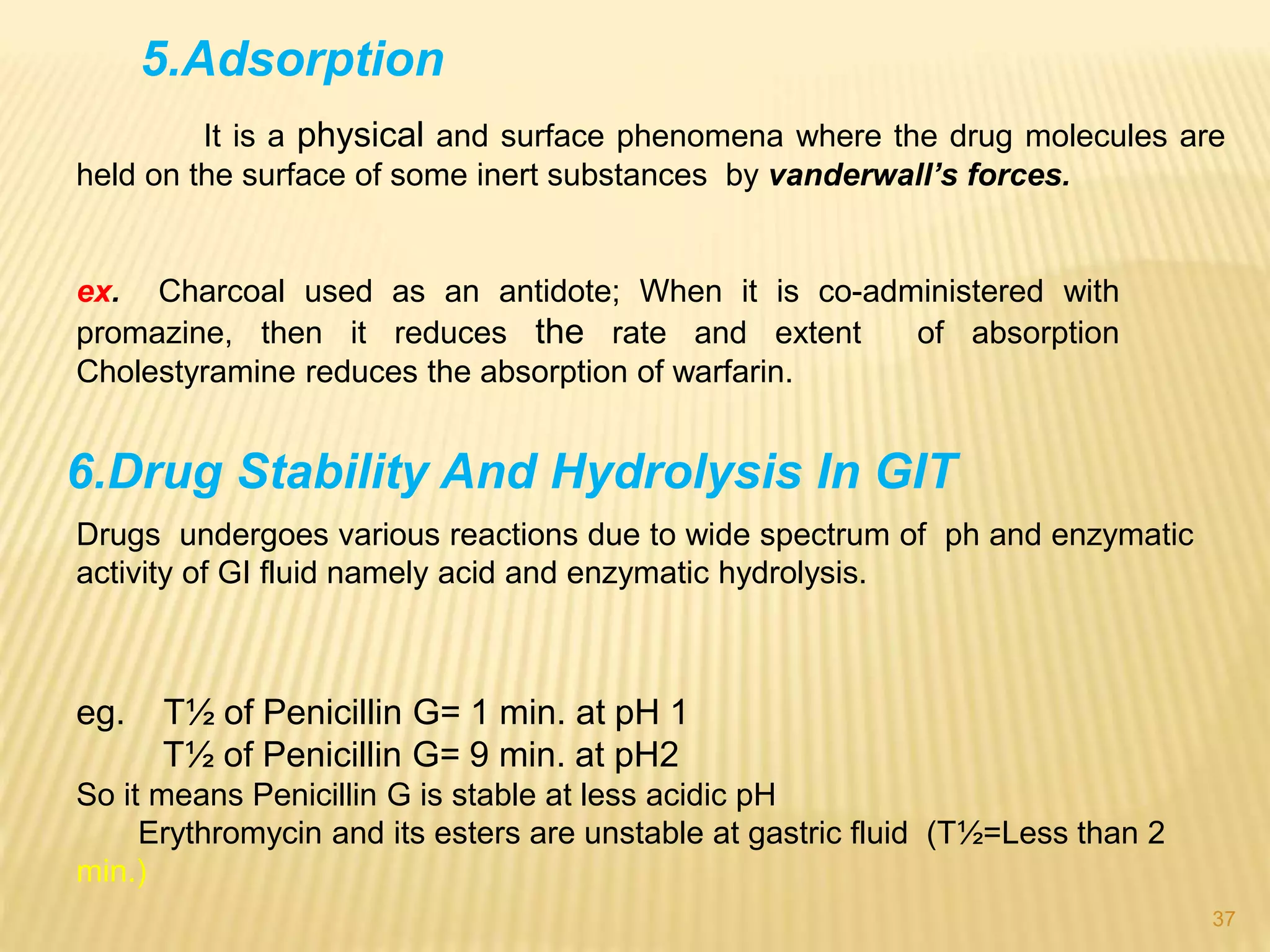 Pharmacology of absorption and bioavailability | PPTX