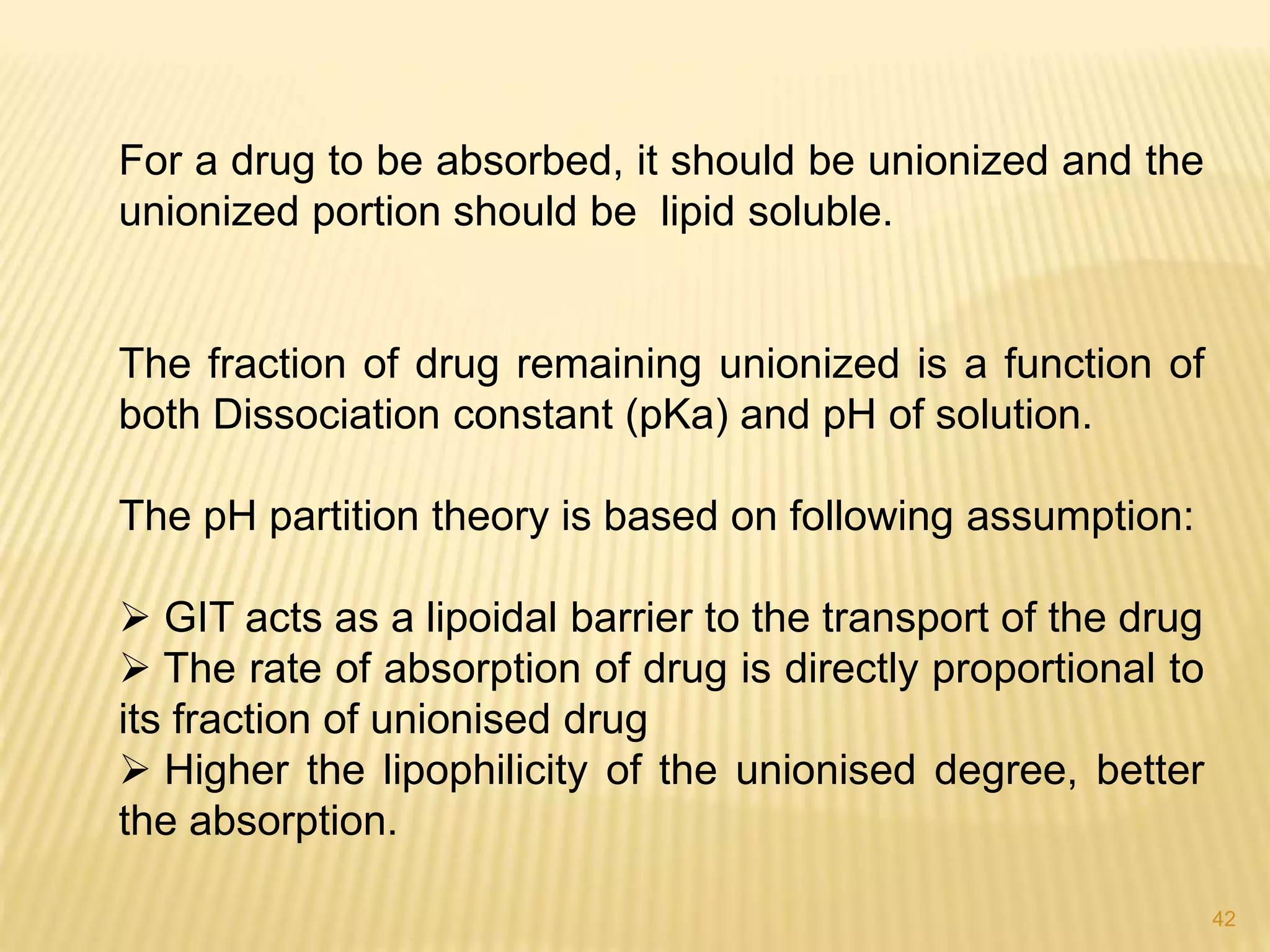 Pharmacology of absorption and bioavailability | PPTX