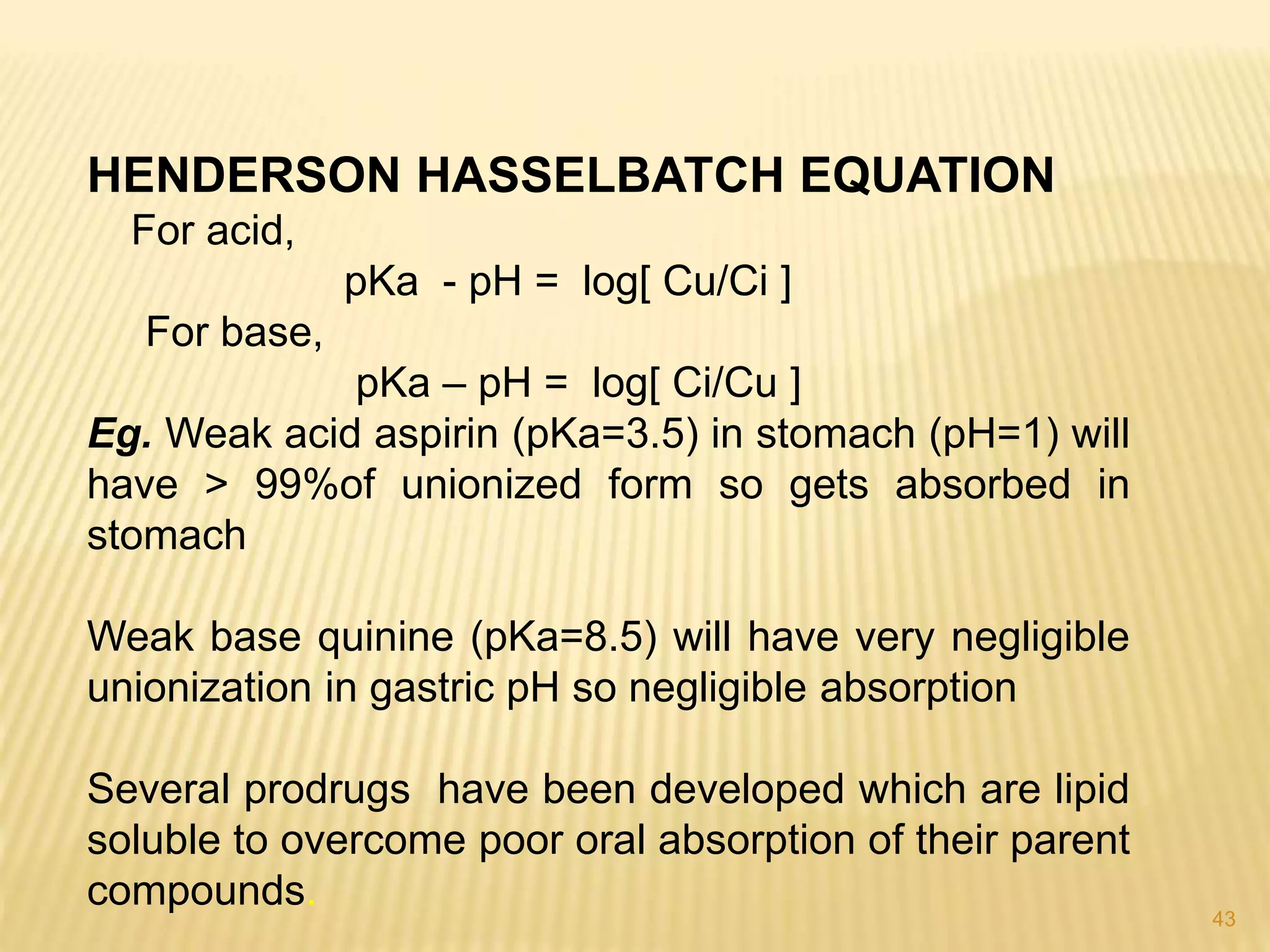 Pharmacology of absorption and bioavailability | PPTX