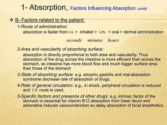 Pharmacology of absorption and bioavailability | PPTX | Pharmaceutical ...