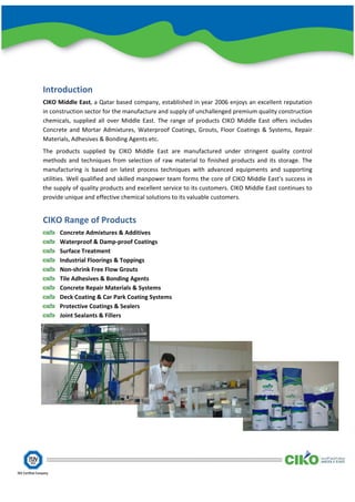 CIKO Products Profile R012 | PDF