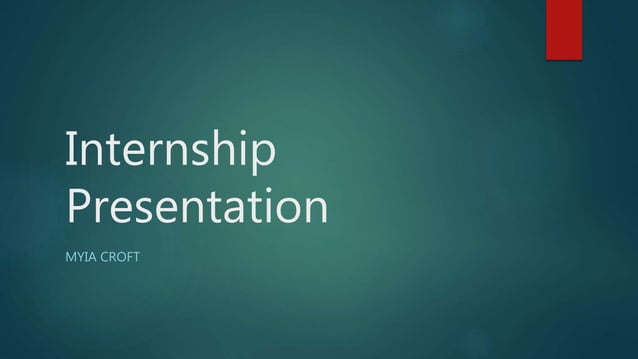 Internship Presentation | PPTX | Careers
