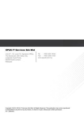 OPUS MY Brochure | PDF
