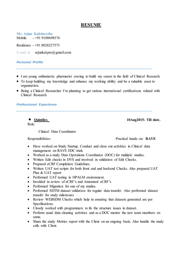 RESUME_Arjun Kulshrestha | PDF