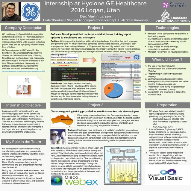 Internship_Poster | PPTX | Undergraduate Education | College Education