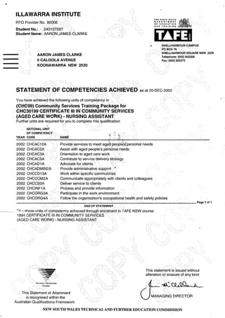 tafe transcripts | PDF