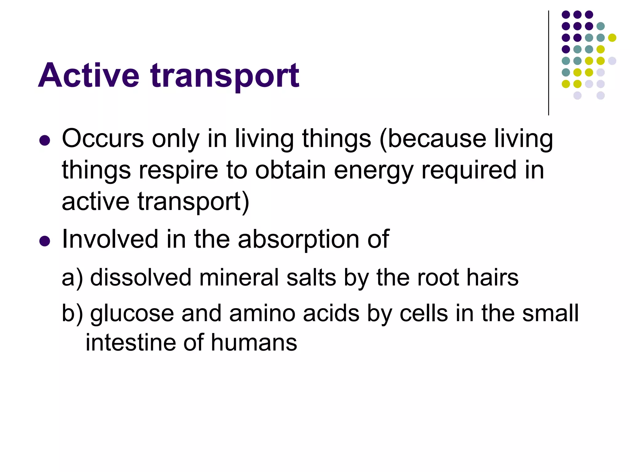 Chapter 3 Movement of Substances Lesson 3 - Active transport and the ...