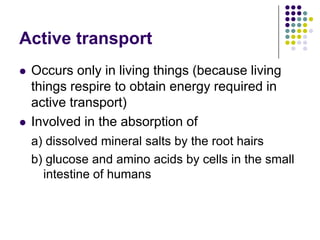 Chapter 3 Movement of Substances Lesson 3 - Active transport and the ...