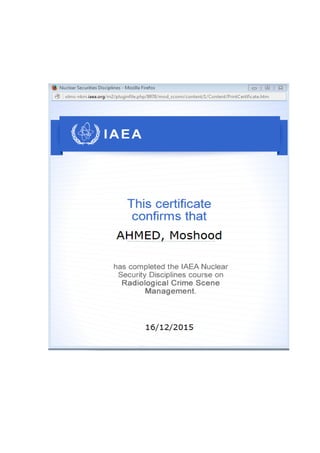 Radiological Crime Scene cert | PDF